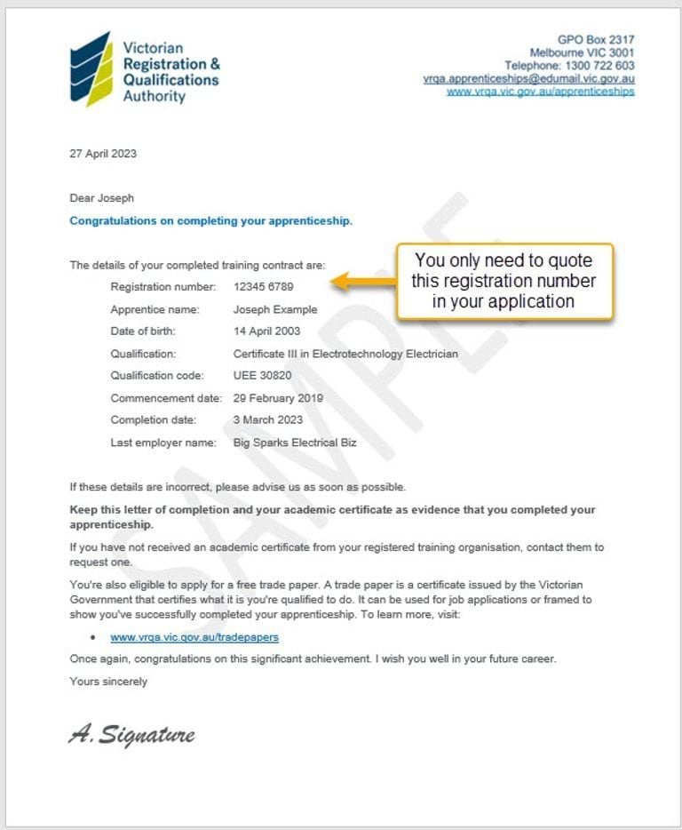 Documentation needed for an electrician's licence | Energy Safe Victoria